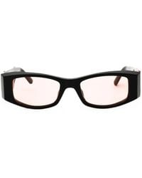 Palm Angels Logo-Plaque Square-Frame Sunglasses in Green | Lyst UK