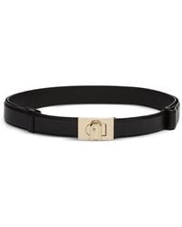 Furla Camelia Logo Belt in Black | Lyst UK