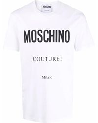 Moschino Couture Block Logo Print T Shirt 2555 in Black for Men | Lyst UK