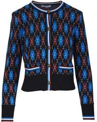 Veronica Beard Laurinor Cardigan in Blue | Lyst UK