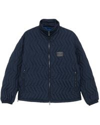 Emporio Armani Chevron Quilting Jacket in Grey for Men | Lyst UK