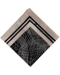 Elisabetta Franchi Block Print Scarf in White | Lyst UK