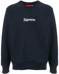 Supreme Box Logo Crewneck "Fw 18" in Red for Men | Lyst UK