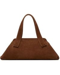 Marsèll Linea Basalt Suede Shoulder Bag in Brown | Lyst UK