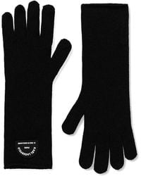 DKNY Logo-Patch Gloves in Black | Lyst UK