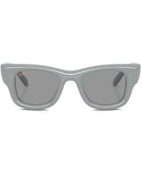 Ray-Ban Wayfarer Puffer Sunglasses Frame Green Lenses in Black | Lyst UK