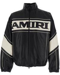 Amiri Leather Logo Jeans in Blue for Men | Lyst UK