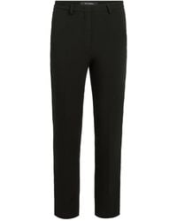 Karl Lagerfeld Logo-Detail Fringe Trousers in Black | Lyst UK