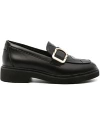 Clarks Panelled Penny Loafers in Brown | Lyst UK