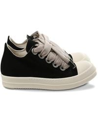 Rick Owens Canvas Toe-Cap Sneakers in Natural | Lyst UK