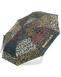Bimba Y Lola Leopard-Print Panel Umbrella in Grey | Lyst UK