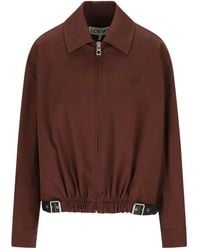 Loewe Draped Zip-Front Jacket in Blue | Lyst UK