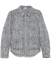Thom Browne Gunclub Check Mohair Utility Jacket in Gray for Men | Lyst