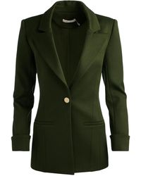 Alice + Olivia Burns Fitted Roll Cuff Blazer in Brown | Lyst UK
