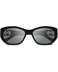 Gucci Gg-Logo Sunglasses in Brown | Lyst UK