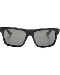 Gucci Square-Logo Logo Sunglasses in Black for Men | Lyst UK