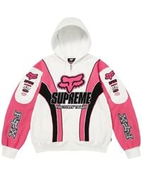 Supreme X Fox Racing Zip-Up Hoodie in Black | Lyst UK