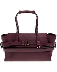 Moschino Buckle-Detail Leather Tote Bag in Black | Lyst UK