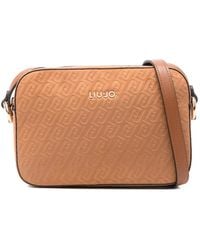 Liu Jo Logo-Debossed Cross Body Bag in Natural | Lyst UK