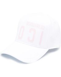 DSquared² Icon Cracked Logo Baseball Cap in White for Men | Lyst UK