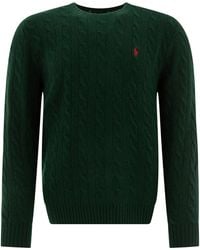 Polo Ralph Lauren Logo Sweater in White for Men | Lyst UK