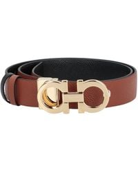 Ferragamo Fixed Gancini Belt in Black | Lyst UK