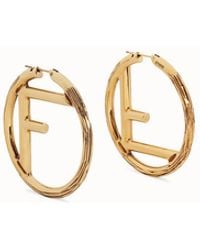 Fendi Faux Pearl Earrings in White - Lyst