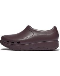 Fitflop Work+ Leopard High-Performance Clogs Eva in Brown | Lyst UK