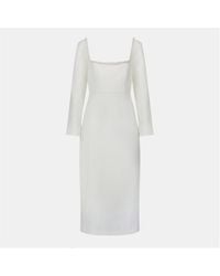 Odd Muse Midi Dresses in White | Lyst UK