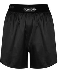Tom Ford Logo Waistband Silk Boxers in Pink | Lyst UK