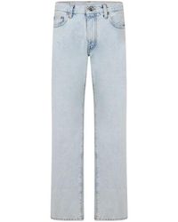 Off-White c/o Virgil Abloh Diagonal Sponge-Effect Jeans in Blue for Men ...