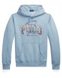 Polo Ralph Lauren Logo Hoodie in Blue for Men | Lyst UK