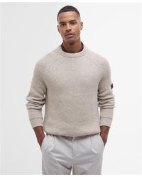 Barbour Chester Crew Neck Jumper in Blue for Men | Lyst UK