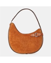 Ralph Lauren Real Leather Tasha Large Shoulder Bag in Black | Lyst UK