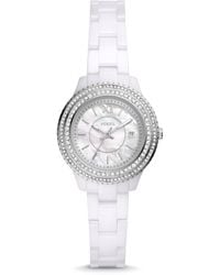 Women's White Fossil Watches - Lyst
