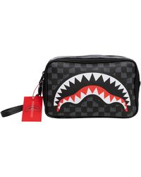 Sprayground Label Shark Toiletry Bag in Black for Men | Lyst Canada