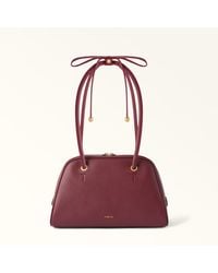 Furla Poppy Dome Cremino Diamond Grained Leather + Sidney Calf Leather ...