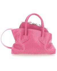 The Attico 'La Passeggiata' Mini Bag With Two Top Handles In in Black ...