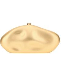 Cult Gaia Nappa Leather Caldera Clutch Brass Borse A Mano in Natural ...