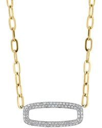 Effy Fine Jewelry 14K 0.24 Ct. Tw. Diamond Necklace in Metallic | Lyst UK