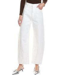 Mother The Ditcher Ankle Picket Fence Jean in White | Lyst UK