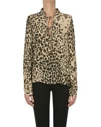 Caliban Blouses in Blue | Lyst