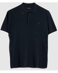 Gucci Technical Knit Fabric Polo Shirt With Embroidery in Blue for Men ...