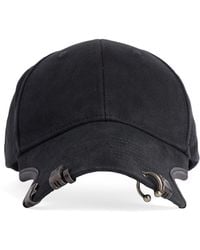 Balenciaga Bb Laurel Destroyed Piercing Cap in Black for Men Balenciaga Bb Laurel Destroyed Piercing Cap in Black for Men