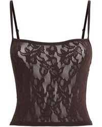 Skims Knit Lace Stirrup Leggings in Black | Lyst UK