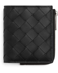 Bottega Veneta Small Intrecciato Wallet in Black for Men | Lyst UK