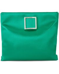 Roger Vivier Pouch in White | Lyst