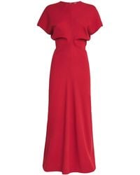 TOTEME Wool Midi Dress in Black | Lyst UK