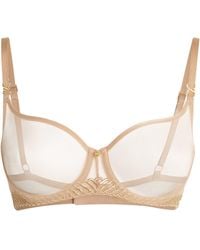 Aubade Sheer Emotion Suspender Belt in Brown | Lyst UK