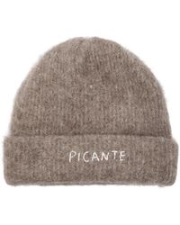 Picante Embroidered Beanie in Brown for Men | Lyst